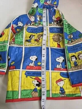 Jackets & Coats | Vintage Peanuts Comic Stripe Red Kids Raincoat Snoopy ...